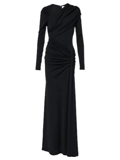 Carolina Herrera Draped Jersey Gown - Black