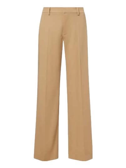 Ralph Lauren Corrine Wool Wide-leg Pants - Nude