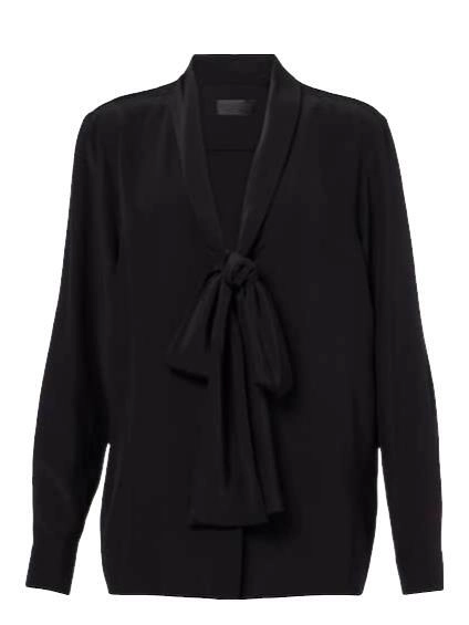 NILI LOTAN Tie Shirt - Black