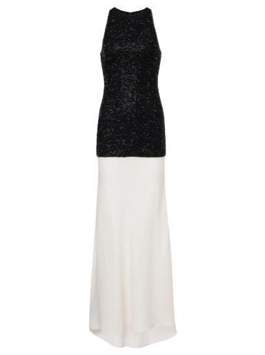 Staud Gabrielle Beaded Crêpe Gown - White