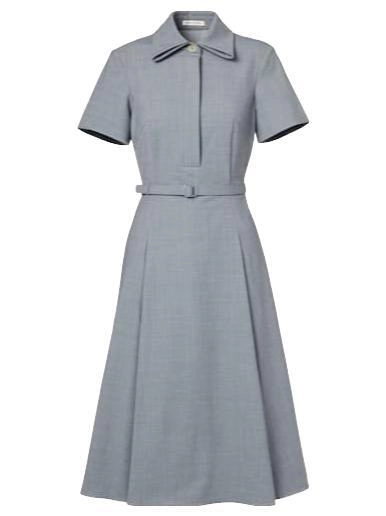 EMILIA WICKSTEAD Iwona Belted Midi Dress - Gray