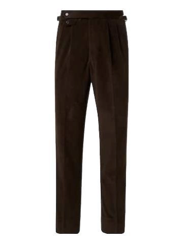 Dunhill Cotton And Cashmere Corduroy Straight Leg Pants - Black