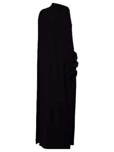 Magda Butrym Shawl-style Asymmetrical Maxi Dress - Black
