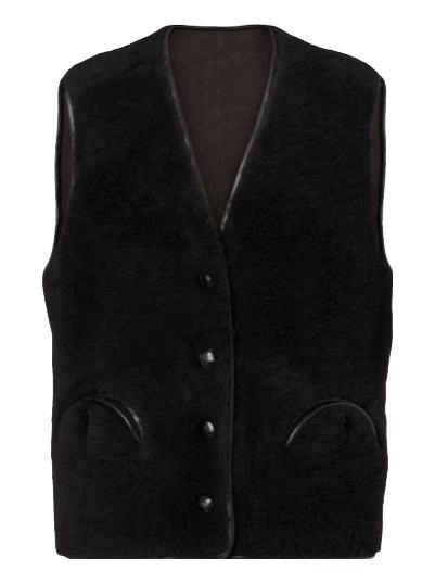 BLAZÉ MILANO Gliss Shearling Vest - Black