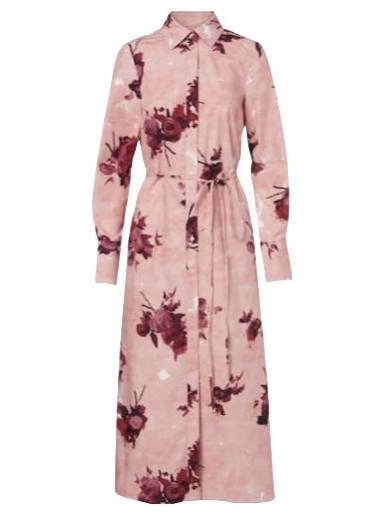 Erdem Floral Cotton Poplin Shirt Dress - Pink