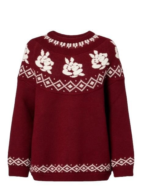 Magda Butrym Patterned Wool Sweater - Red
