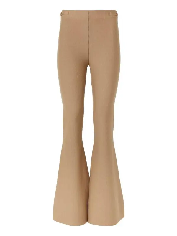 Gabriela Hearst Virgin Wool Flare Trousers - Beige