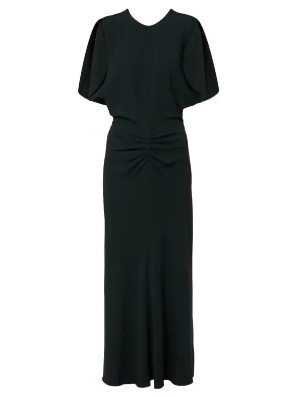 Victoria Beckham Gathered Midi Dress - Green
