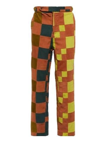 BODE Patchwork Print Casual Pants - Brown