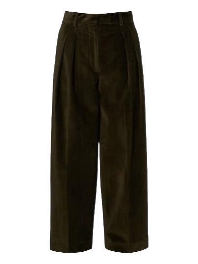 Altuzarra Dash Cotton Corduroy Barrel-leg Pants - Black