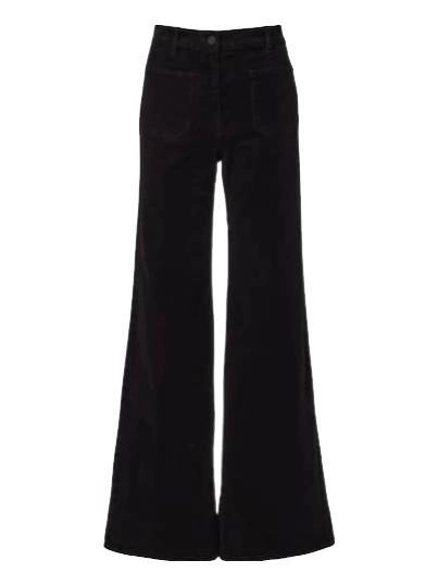 NILI LOTAN Flared Casual Pants - Black