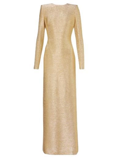Oscar De La Renta Lamé Gown - Nude
