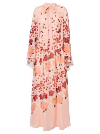 Erdem Maxi Dress With Watercolor Floral Print - Pink