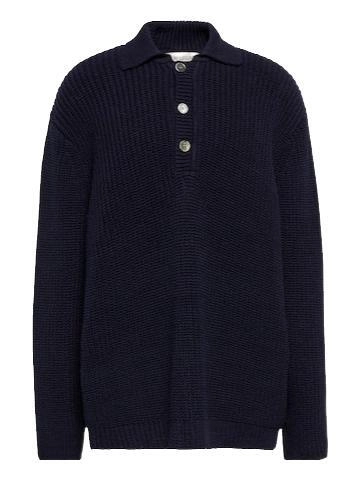 Our Legacy Logo" Knit Polo Sweater - Black