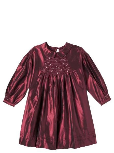 Bonpoint Jeanne Embellished Silk Taffeta Dress - Red