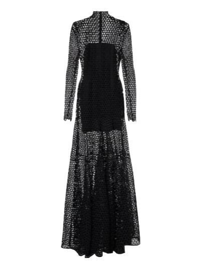 David Koma Knotted Long Dress - Black