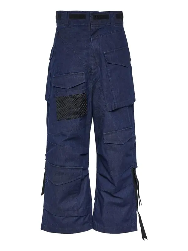 Junya Watanabe High-waisted Wide-leg Jeans - Blue