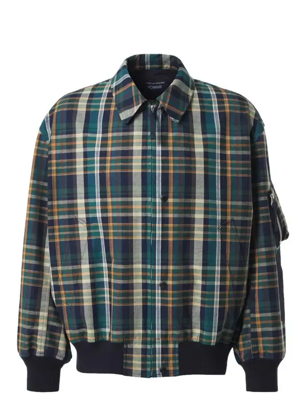 Comme Des Garçons Plaid Long Sleeve Casual Jacket - Black