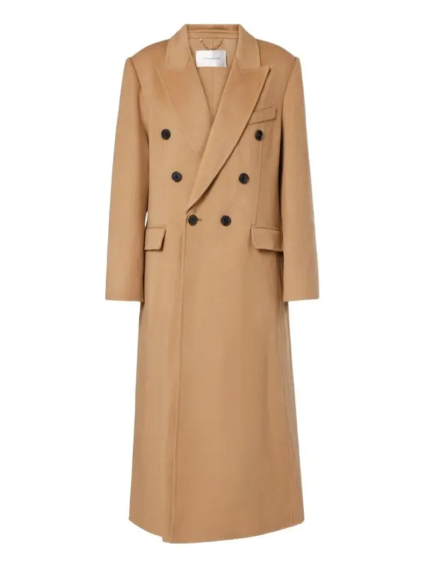 Victoria Beckham Double-breasted Wool And Cashmere Coat - Nude