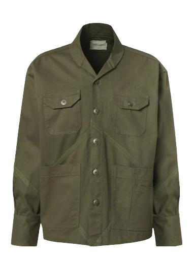 GREG LAUREN Casual Long-sleeve Cotton Jacket - Green