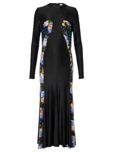 Rabanne Floral Jersey Maxi Dress - Black