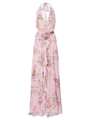 Blumarine Floral Maxi Dress - Pink