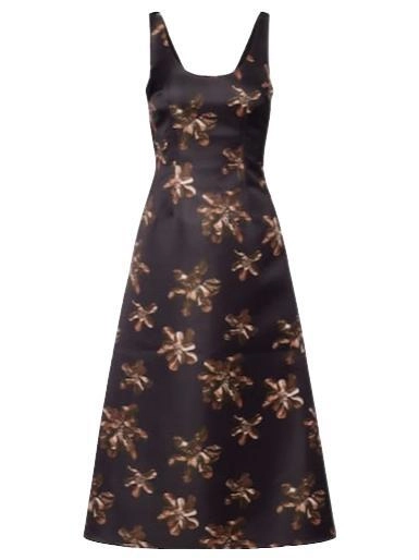 EMILIA WICKSTEAD Tippi Floral Midi Dress - Black