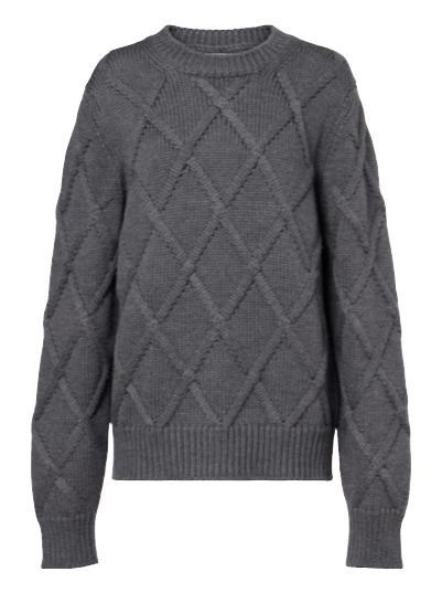 JIL SANDER Cable-knit Virgin Wool Sweater - Black