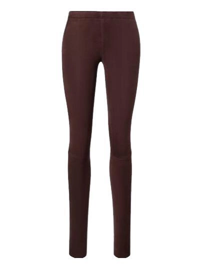 Stouls Mid-rise Suede Leggings - Black