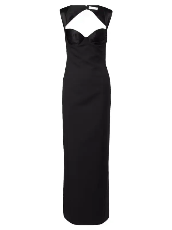 Nina Ricci Cutout Virgin Wool Corset Gown - Black