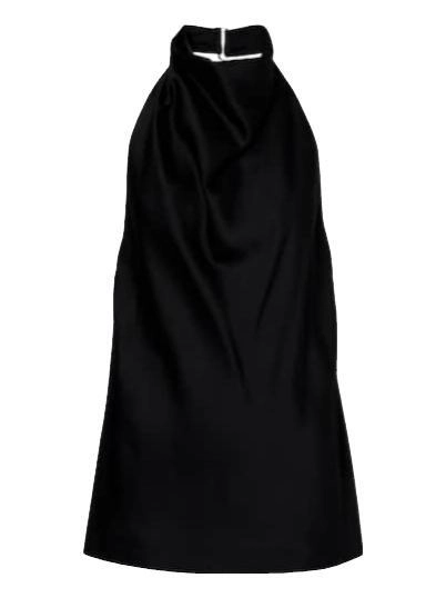 Stella McCartney Halterneck Satin Top - Black