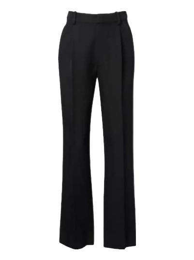 Victoria Beckham High-rise Virgin Wool Tailored Straight-leg Trousers - Black