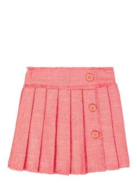 Dolce & Gabbana Pleated Cotton-blend Tweed Skirt - Pink