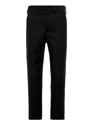 JIL SANDER Slim-fit Wool Pants With Leather Trim - Black