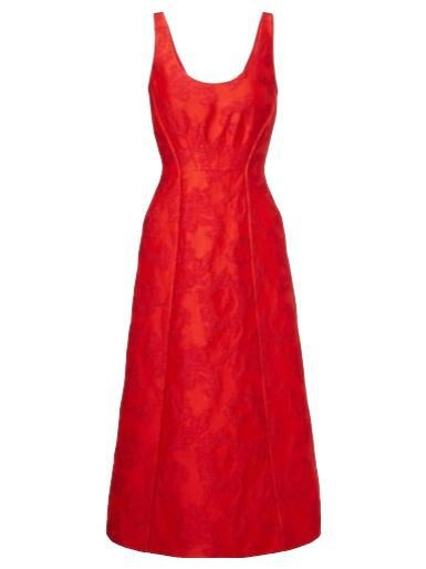 EMILIA WICKSTEAD Labrina Jacquard Bouclé Midi Dress - Red