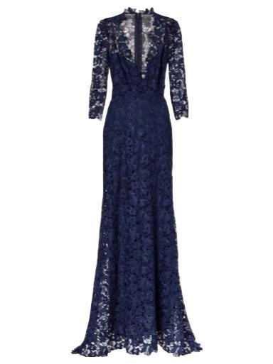 Monique Lhuillier Lace Gown - Black