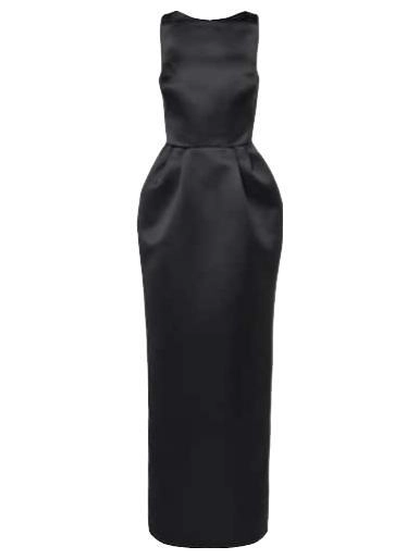 SAFIYAA LONDON Trecchi Embroidered Duchess Gown - Black