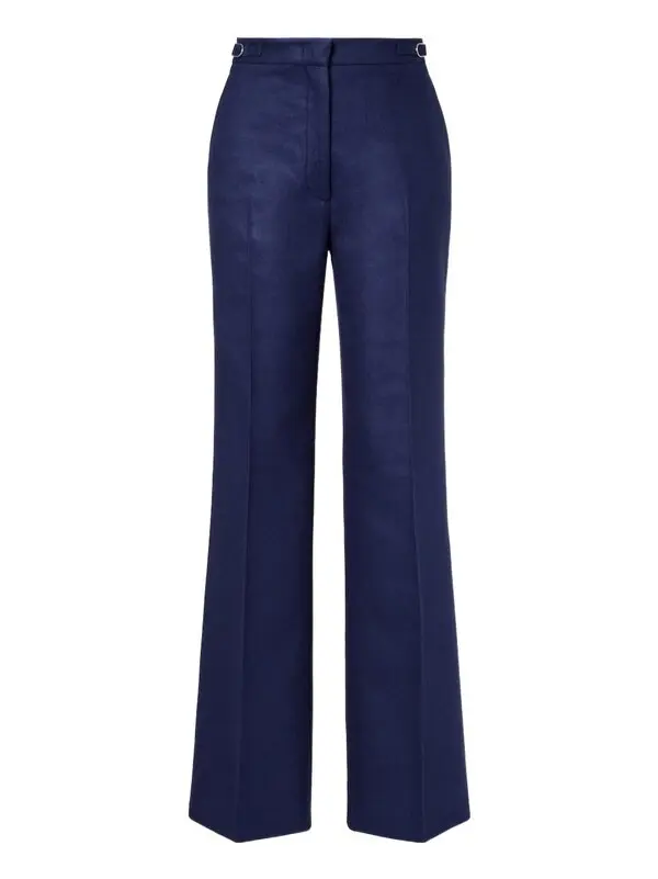 Gabriela Hearst Vesta Silk Flared Pants - Blue