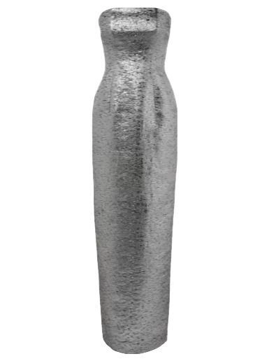 EMILIA WICKSTEAD Laelia Jacquard Bustier Gown - Gray