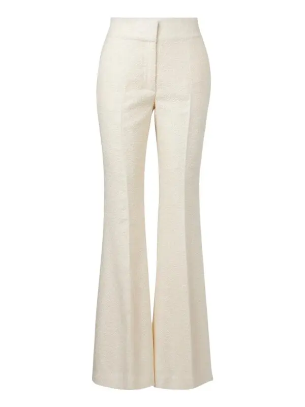 Gabriela Hearst Rhein Flared Silk Trousers - White