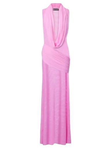 David Koma Sleeveless Semi-sheer Draped Gown - Pink