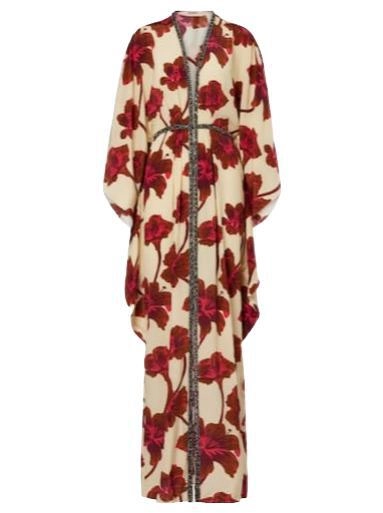 Johanna Ortiz Embellished Silk Maxi Dress - Nude