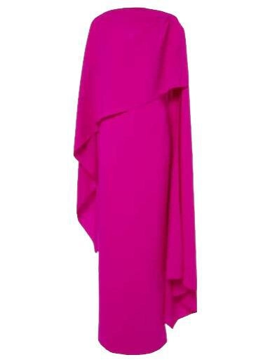 ROKSANDA Demetria Caped Crepe Gown - Pink