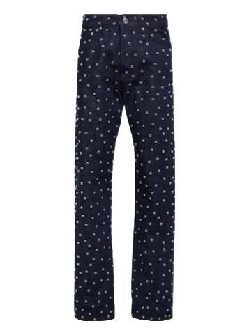 LANVIN Embellished Straight Leg Jeans - Black