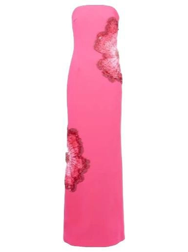 Rebecca Vallance Layana Embellished Strapless Gown - Pink