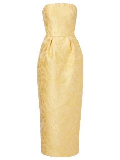 Monique Lhuillier Off-the-shoulder Floral Jacquard Cocktail Dress - Nude