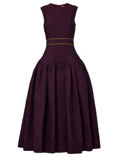 ROKSANDA Aya Smocked Cloque Midi Dress - Black