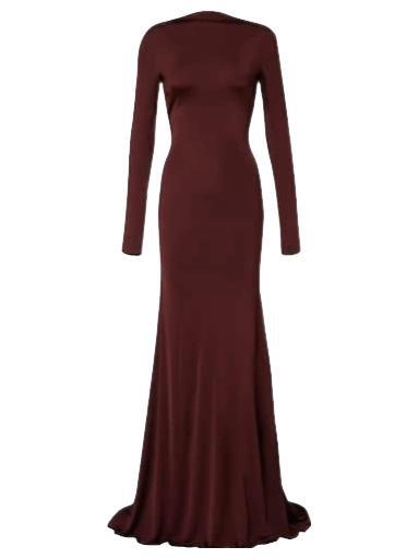 David Koma Gathered Jersey Gown - Brown