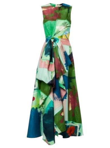 ROKSANDA Nura Printed Cotton Dress - Green