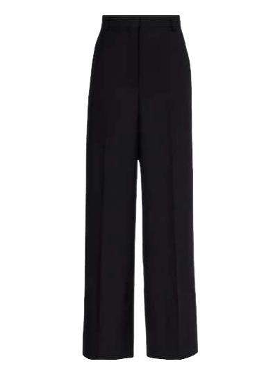 Stella McCartney High-rise Wool Wide-leg Tailored Trousers - Black